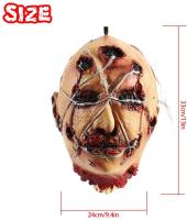 China Realistic Latex Zombie Head Prop Halloween Party Decoration CE Certified Adult Size for sale