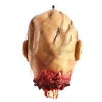 China Realistic Latex Zombie Head Prop Halloween Party Decoration CE Certified Adult Size for sale