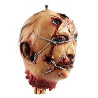 China Realistic Latex Zombie Head Prop Halloween Party Decoration CE Certified Adult Size for sale