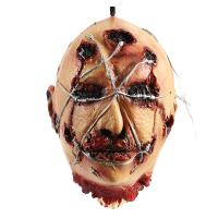 China Realistic Latex Zombie Head Prop Halloween Party Decoration CE Certified Adult Size for sale