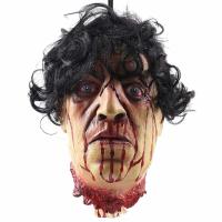 China Realistic Bloody Zombie Head Halloween Prop Latex Mask Adult Size for Party Decoration for sale
