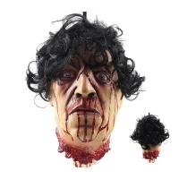 China Realistic Bloody Zombie Head Halloween Prop Latex Mask Adult Size for Party Decoration for sale