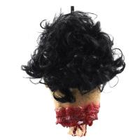 China Realistic Bloody Zombie Head Halloween Prop Latex Mask Adult Size for Party Decoration for sale