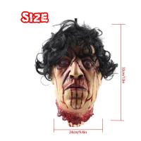 China Realistic Bloody Zombie Head Halloween Prop Latex Mask Adult Size for Party Decoration for sale