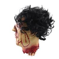China Realistic Bloody Zombie Head Halloween Prop Latex Mask Adult Size for Party Decoration for sale