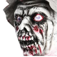 China Realistic Zombie Head Halloween Mask 100% Natural Latex Adult Size for Haunted House Party for sale