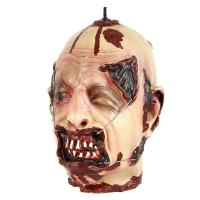 China Customized Size Horror Halloween Props Zombie Head Prop Bloody for sale