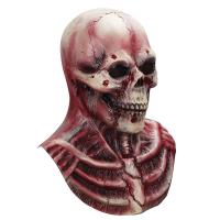China Bloody Skull Zombie Latex Mask Halloween Full Head Adult Cosplay Creepy Props 100% Natural Rubber for sale