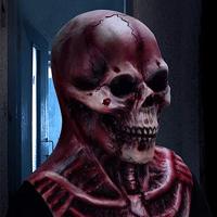 China Bloody Skull Zombie Latex Mask Halloween Full Head Adult Cosplay Creepy Props 100% Natural Rubber for sale