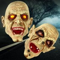 China Realistic Latex Halloween Mask Scary Old Man Witch Vampire Adult Costume 100% Natural Rubber for sale