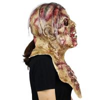 China Realistic Latex Zombie Mask Scary Halloween Costume Adult Size 100% Natural Rubber for sale