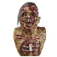 China Realistic Latex Zombie Mask Scary Halloween Costume Adult Size 100% Natural Rubber for sale