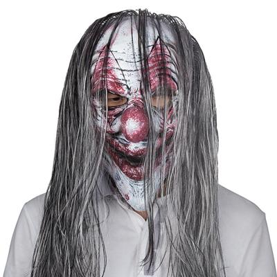 China Realistic Latex Evil Clown Horror Mask Adult Size 100 Natural Rubber for Halloween Party for sale