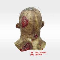 China Halloween Zombie Horror Mask Realistic Latex Half Face Scary Cosplay Prop Adult Size for sale