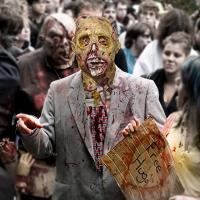 China Halloween Zombie Horror Mask Realistic Latex Half Face Scary Cosplay Prop Adult Size for sale