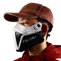 China Tokyo Ghoul Tatara Handmade White Half Face Resin Mask Halloween Costume Warrior Soldiers Props Adult Size for sale