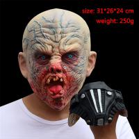 China 3D Latex Realistic Headgear Bald Human Face Full Head Creative for sale