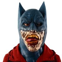 China Rotten Mouth Batman Halloween Masquerade Mask Adult Cosplay Latex Zombie Party Costume for sale