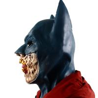 China Rotten Mouth Batman Halloween Masquerade Mask Adult Cosplay Latex Zombie Party Costume for sale