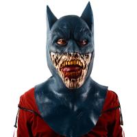 China Rotten Mouth Batman Halloween Masquerade Mask Adult Cosplay Latex Zombie Party Costume for sale