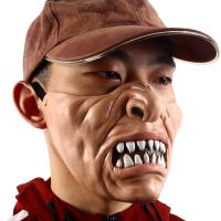 China Airsoft Rubber Latex Knight Samurai Mask Half Cover Cosplay Adult Size EN71 Certified for sale