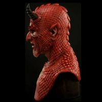 China Belial Demon Devil Halloween Masquerade Mask Red Plastic Adult Size Cosplay Prop for sale