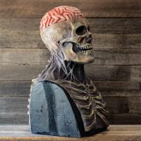 China CE Approved Latex Skeleton Mask Adult Cosplay Halloween Full Head Prop 100% Natural Rubber for sale