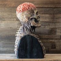 China CE Approved Latex Skeleton Mask Adult Cosplay Halloween Full Head Prop 100% Natural Rubber for sale