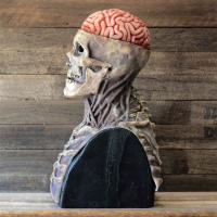 China CE Approved Latex Skeleton Mask Adult Cosplay Halloween Full Head Prop 100% Natural Rubber for sale