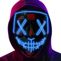 China Halloween LED Light Up Masks 17x20cm for Party Festival Cosplay Eco-Friendly for sale
