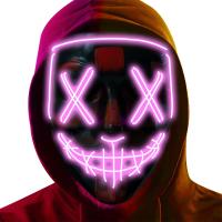 China Halloween LED Light Up Masks 17x20cm for Party Festival Cosplay Eco-Friendly for sale