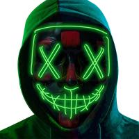 China Halloween LED Light Up Masks 17x20cm for Party Festival Cosplay Eco-Friendly for sale