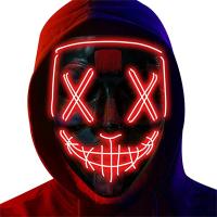China Halloween LED Light Up Masks 17x20cm for Party Festival Cosplay Eco-Friendly for sale
