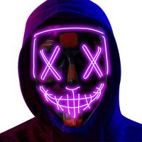 China Halloween LED Light Up Masks 17x20cm for Party Festival Cosplay Eco-Friendly for sale