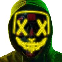 China Halloween LED Light Up Masks 17x20cm for Party Festival Cosplay Eco-Friendly for sale