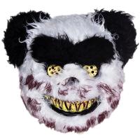 China Halloween Full Face Plush Bear Latex Mask 22x35cm Adult Size Handmade for sale