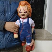 China 1:1 Scale Chucky Replica Horror Figurine 45CM Eco Friendly Latex Halloween Prop for sale