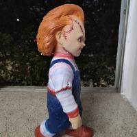 China 1:1 Scale Chucky Replica Horror Figurine 45CM Eco Friendly Latex Halloween Prop for sale