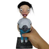 China 9.45 Inch Creepy Halloween Latex Doll Sculpture Weird Horror Decor for Lovers Handmade Scary Prop for sale