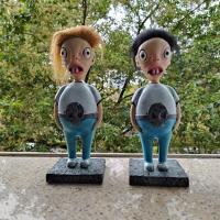 China 9.45 Inch Creepy Halloween Latex Doll Sculpture Weird Horror Decor for Lovers Handmade Scary Prop for sale