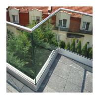 China Galvanised u channel fence glass handrail system roof parapet railing for sale