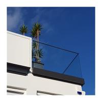 China Galvanised u channel fence glass handrail system roof parapet railing for sale