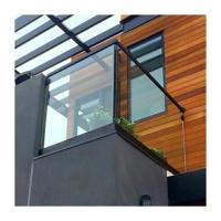 China Galvanised u channel fence glass handrail system roof parapet railing for sale