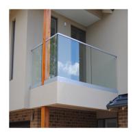 China U channel fencing glass parapet detail toughened glass for balcony for sale
