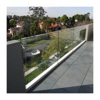 China U channel fencing glass parapet detail toughened glass for balcony for sale