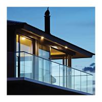 China U channel fencing glass parapet detail toughened glass for balcony for sale