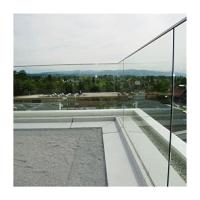 China EN2190 aluminium u channel parapet glass railing for sale