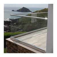 China Stainless steel u base deck glass panels price aluminium railing for balcony for sale