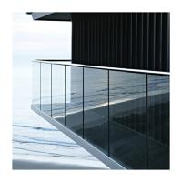 China 6mm aluminium u channel glass banister panels custom balcony railing for sale
