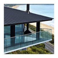China 6mm aluminium u channel glass banister panels custom balcony railing for sale